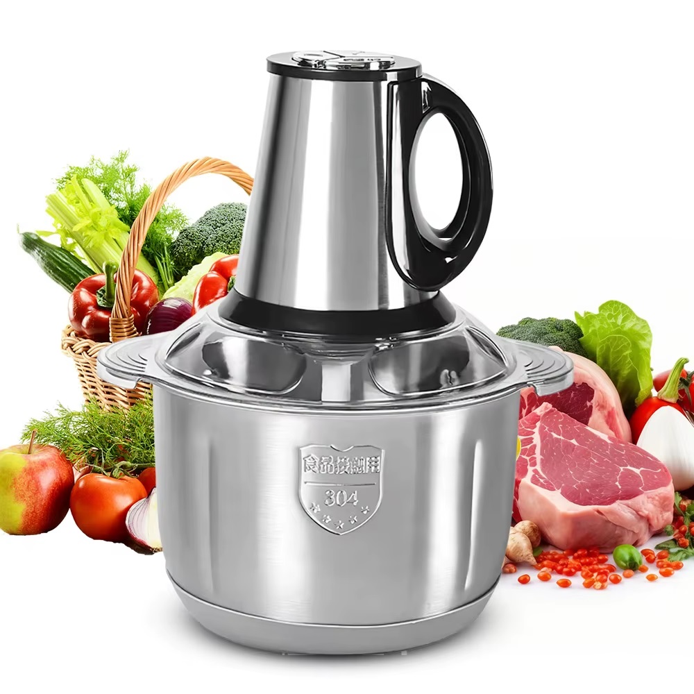 Tocator electric carne si legume, 5 lame inox, 3 viteze, capacitate 5L ...