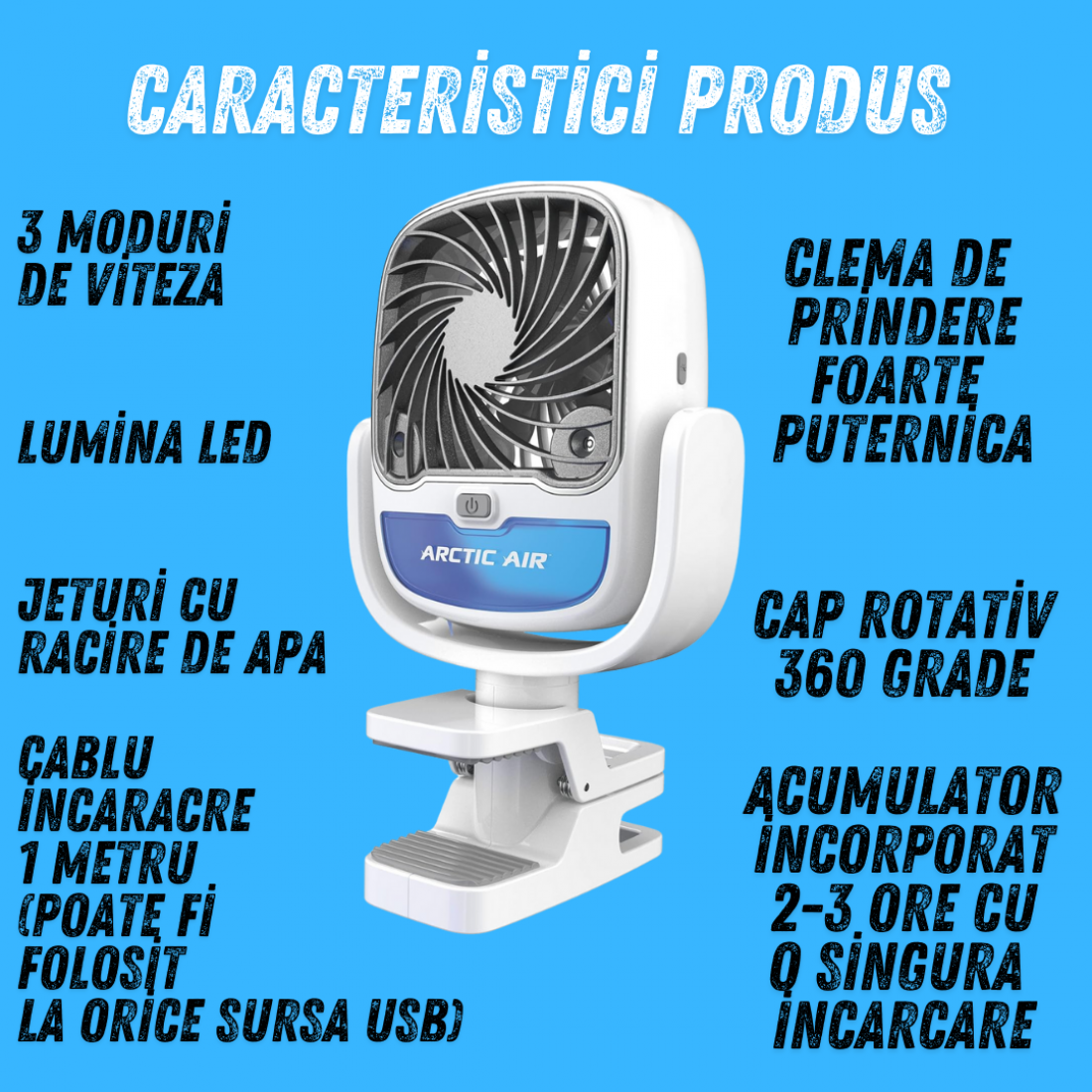Racitor Aer Portabil cu Apa Arctic Air®